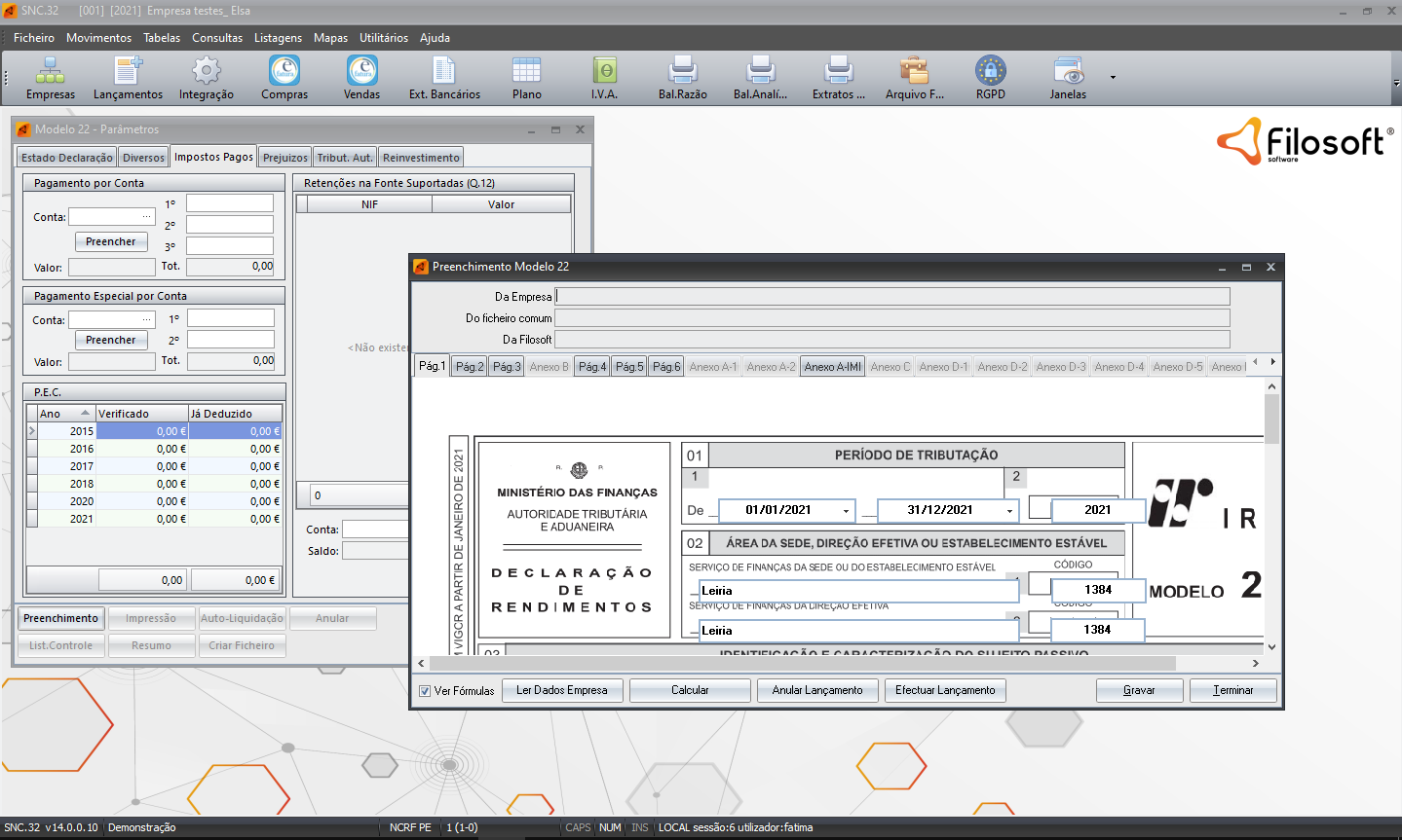 Snc.32 - Contabilidade › Filosoft Software